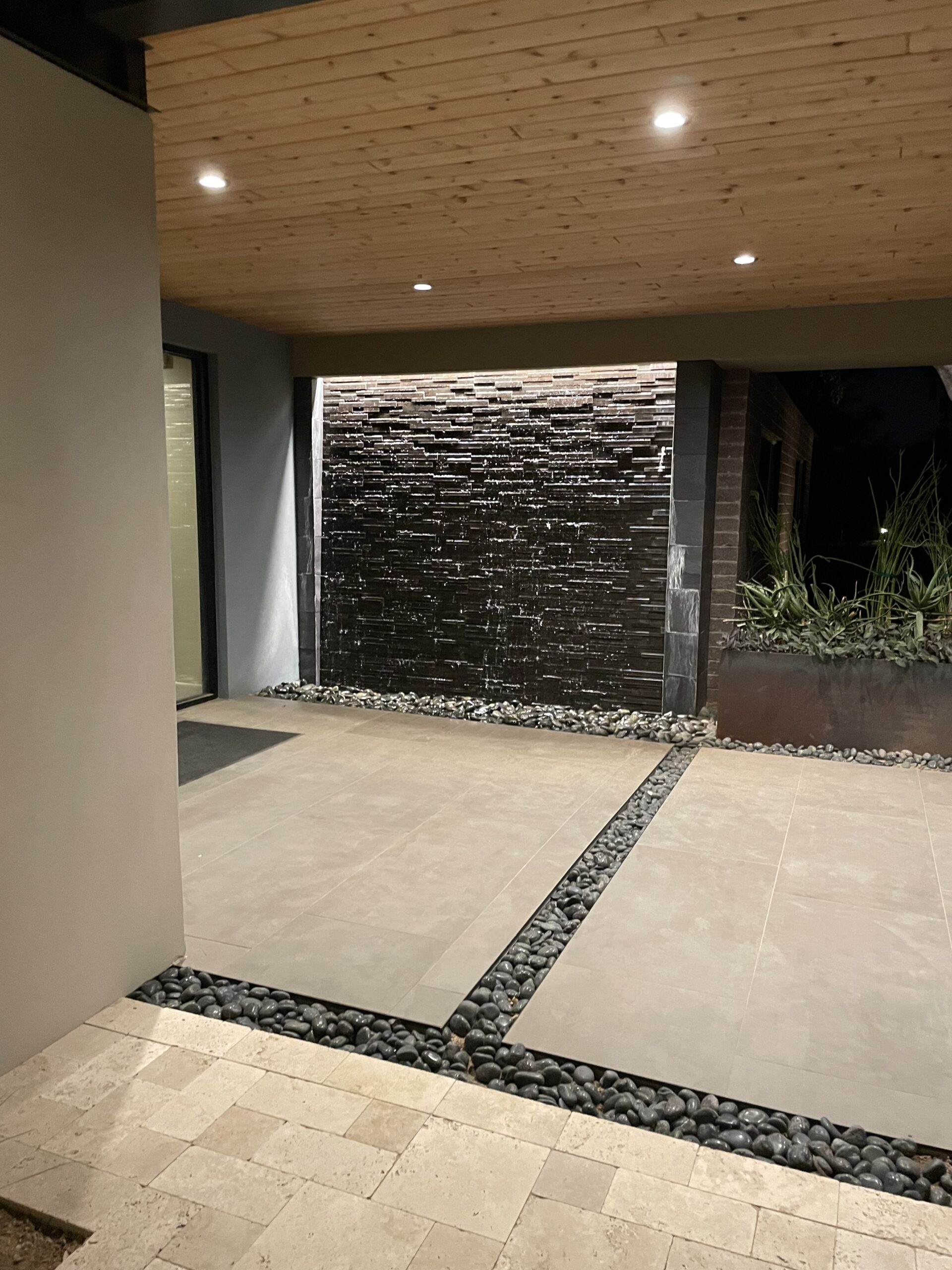 Waterfall with Lighting | Artistic Lighting Installs